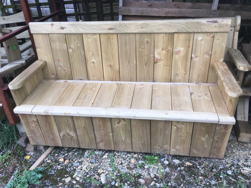 Wooden Bench with storage - M. Doherty Timber Products